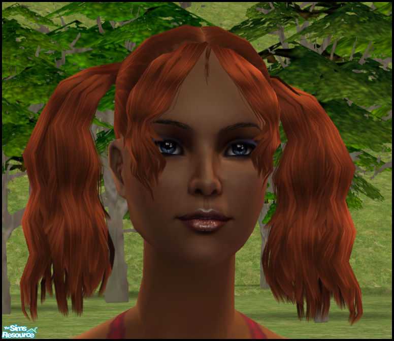 The Sims Resource - Curly Pigtails - Ginger