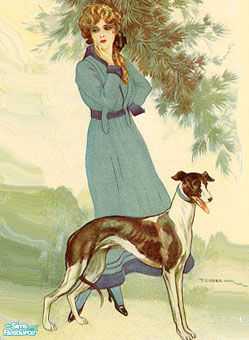 The Sims Resource - Laura Simly Ladies and Their Dogs - Lady & Greyhound