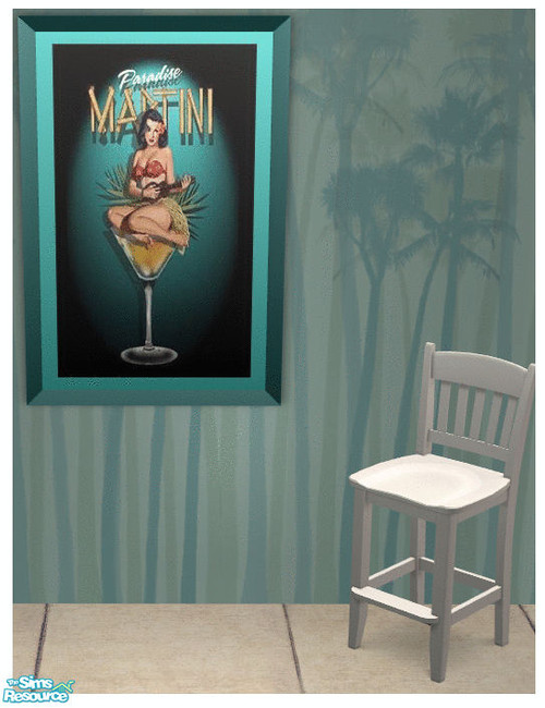 The Sims Resource - Martini Wall Hangings - Paradise Martini