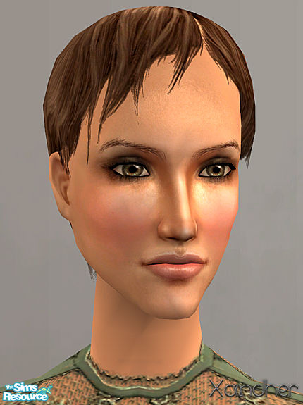 The Sims Resource | Pixie Hair - Brown