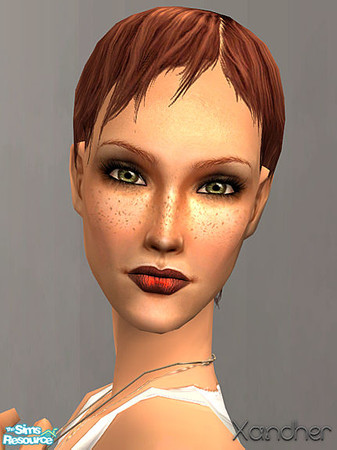 The Sims Resource | Pixie Hair - Red