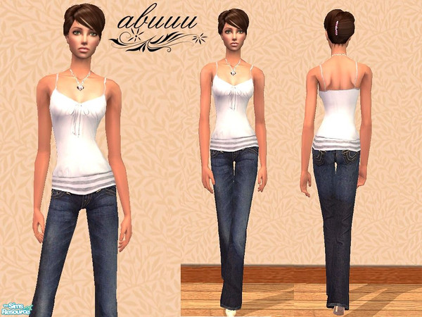 The Sims Resource | jeans & white
