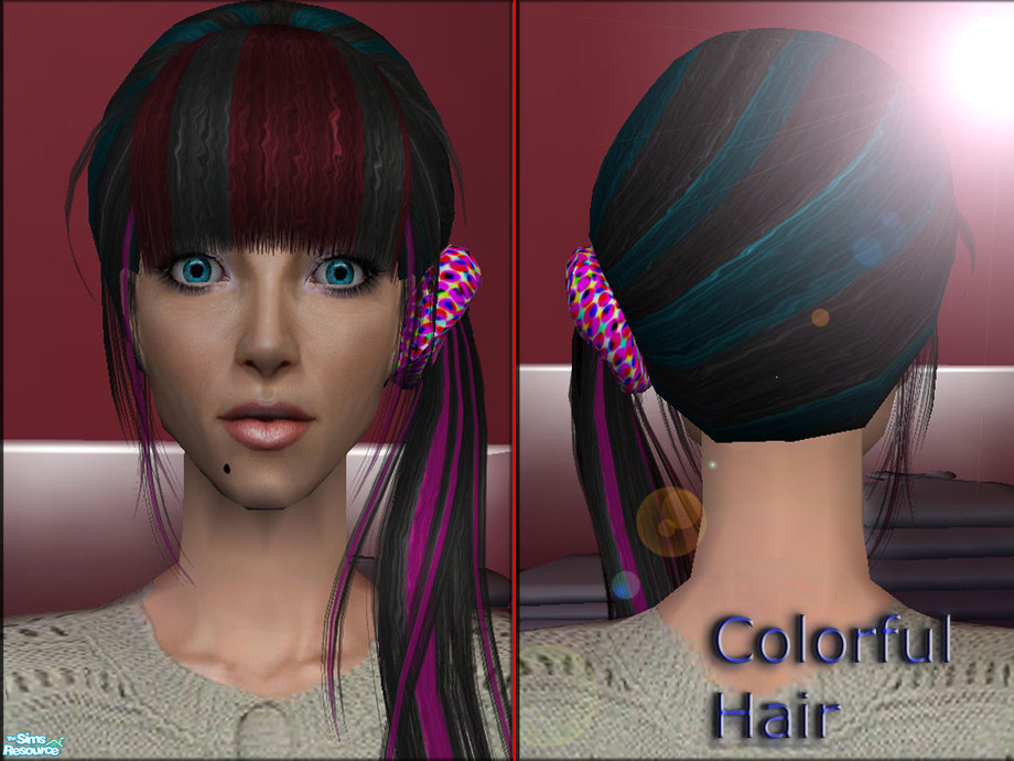The Sims Resource | Colorful Hair