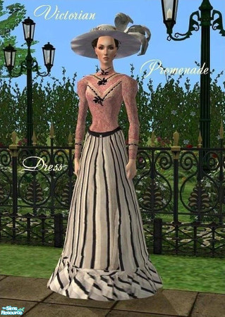 The Sims Resource | Victorian Promenade Dress
