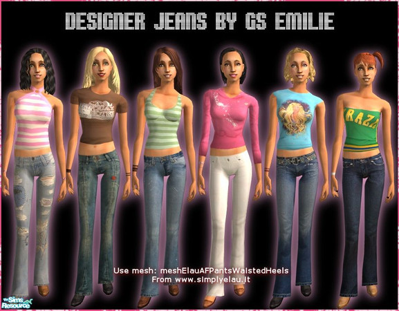 The Sims Resource | Designer Jeans by GS Emilie