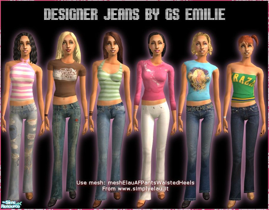 The Sims Resource | Designer Jeans by GS Emilie