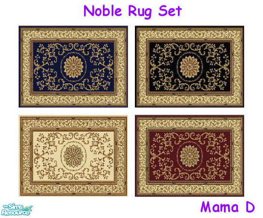 The Sims Resource | Mama Ds Noble Rug Set