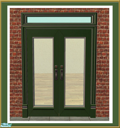 The Sims Resource - Victorian Shop - 2 Tile Door - Diagonal Mesh