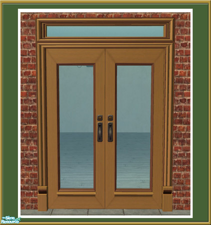 The Sims Resource | Victorian Shop - 2 Tile Door - Mustard