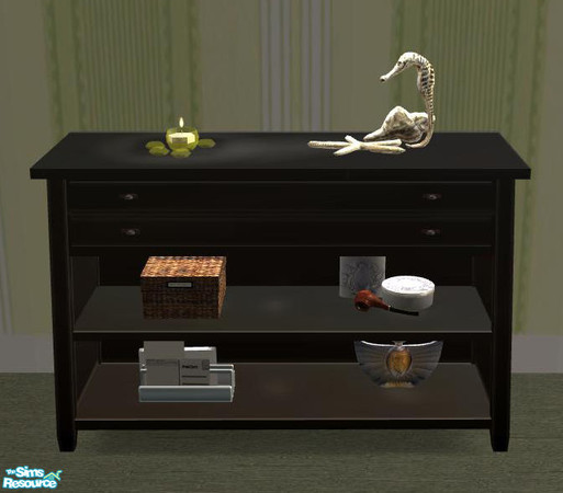 The Sims Resource - Living2 Recolor b/w - console blacklack
