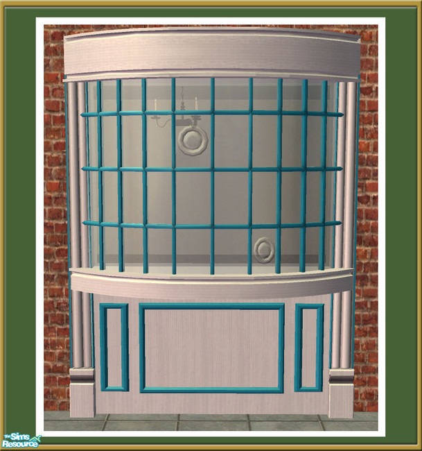 The Sims Resource - Victorian Shop - Bay Window - White & Blue
