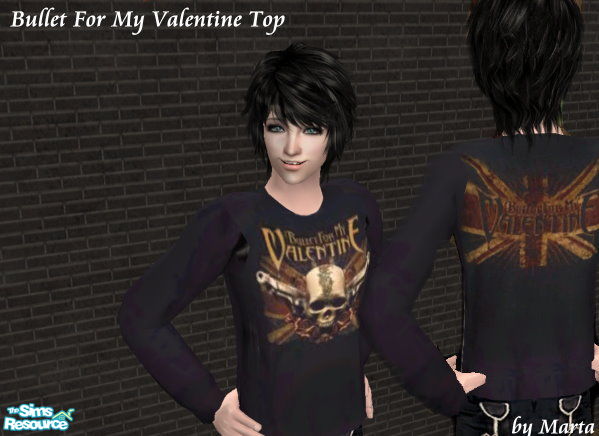 The Sims Resource | Bullet For My Valentine - Male Top
