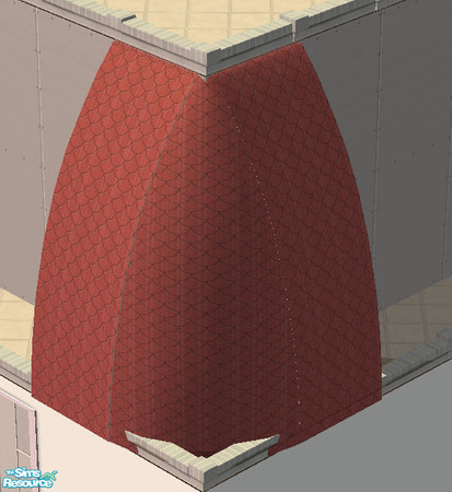 The Sims Resource - The Modern Roofing Set - Rose Roof Recolor