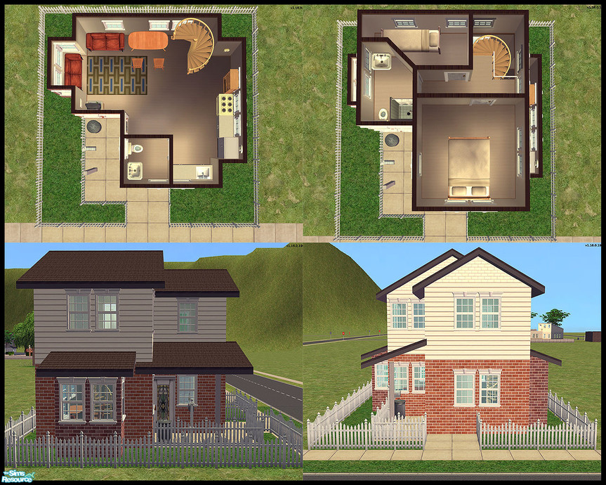 The Sims Resource | 10 House Lane - Tiny 1x1 Starter Home