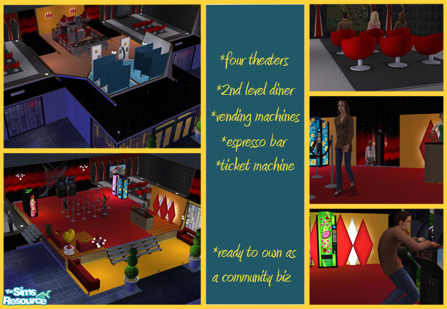 The Sims Resource | Sim Cinemas Movie Theater