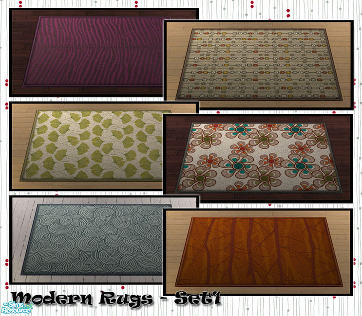 The Sims Resource - Modern Rugs - Set1
