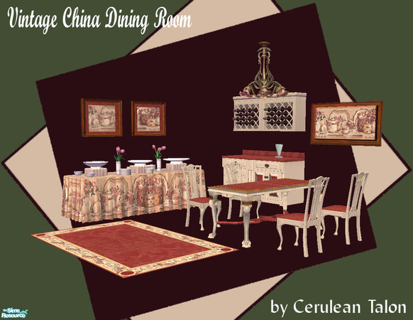 The Sims Resource | Vintage China Dining Room