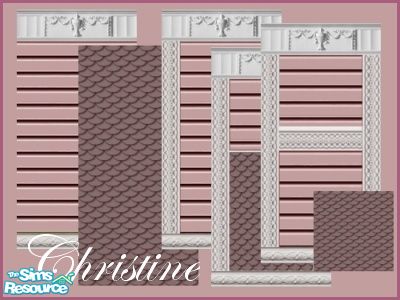 The Sims Resource | Pink Victorian Siding