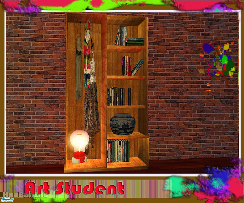 The Sims Resource - Art Student - bookcase