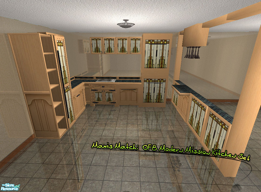 The Sims Resource - Maxis Match Set- Modern Mission Kitchen Set