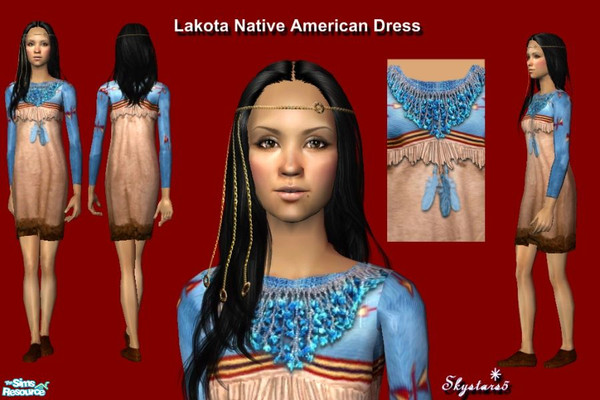 The Sims Resource | Authentic Native American Lakota Dress