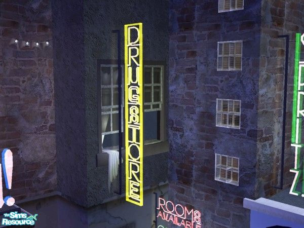 The Sims Resource | Drugstore Wall sign