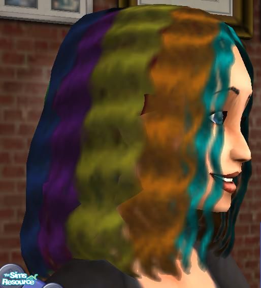The Sims Resource | rainbow hair