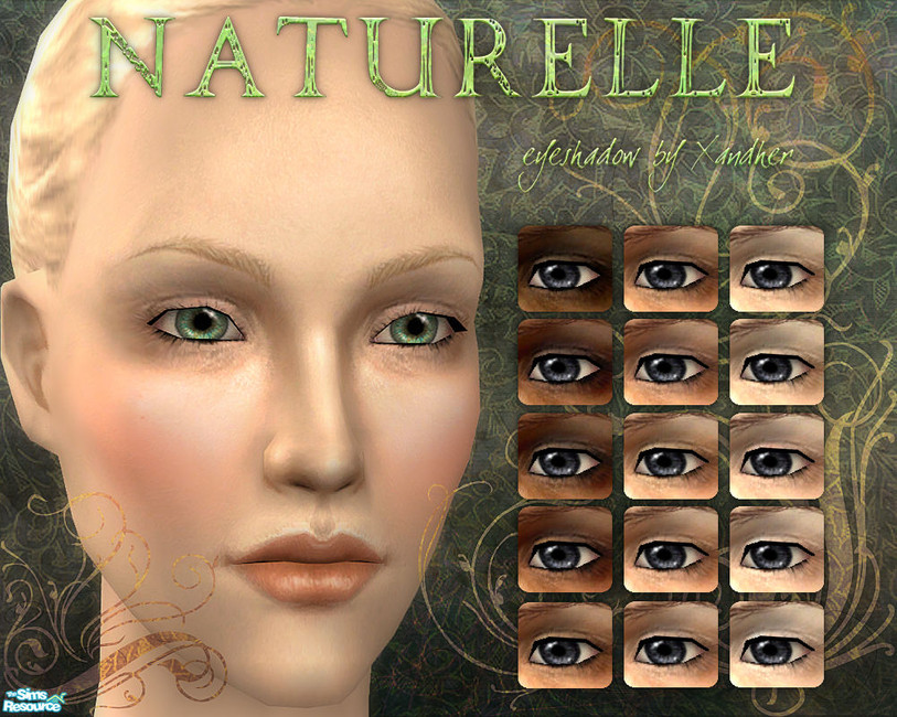 The Sims Resource - Naturelle Eye Shadow Collection