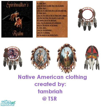 The Sims Resource | tam\'s Native American clothing set 2