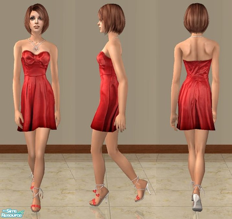The Sims Resource - red dress