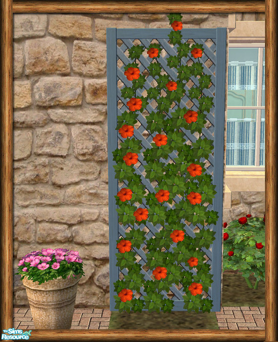 The Sims Resource - Cottage Wall Trellis - Wood 03