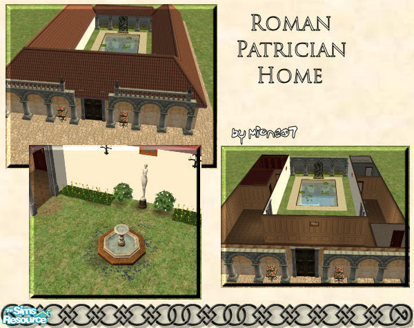 The Sims Resource | Ancient Roman Patrician Home