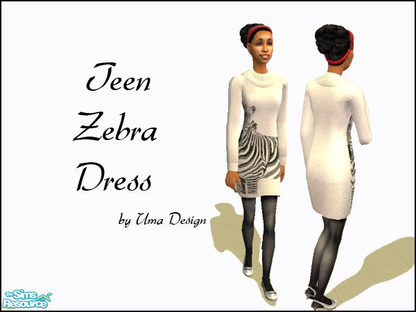 The Sims Resource | Back to School in Zebra Tunic