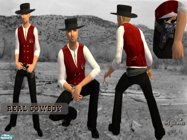 The Sims Resource | Real Cowboys - Sheriff Holster