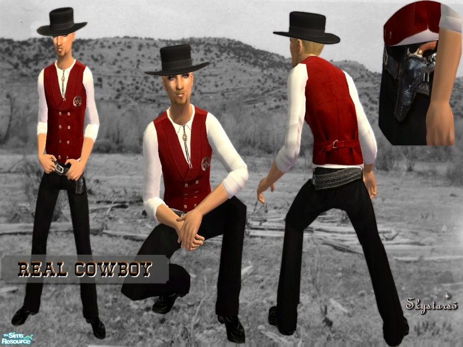 The Sims Resource | Real Cowboys - Sheriff Holster