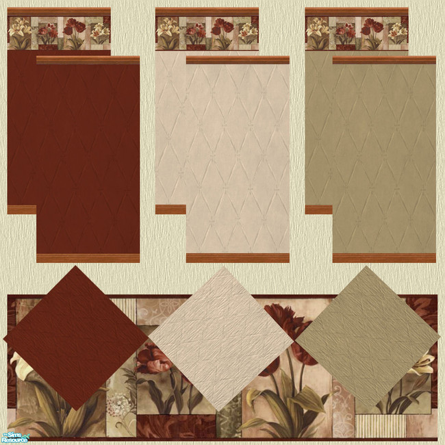 The Sims Resource - Lilies Wallpapers and Carpets