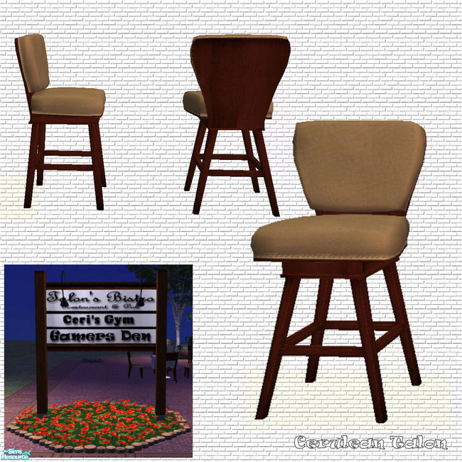 The Sims Resource - Bistro Set - Barstool