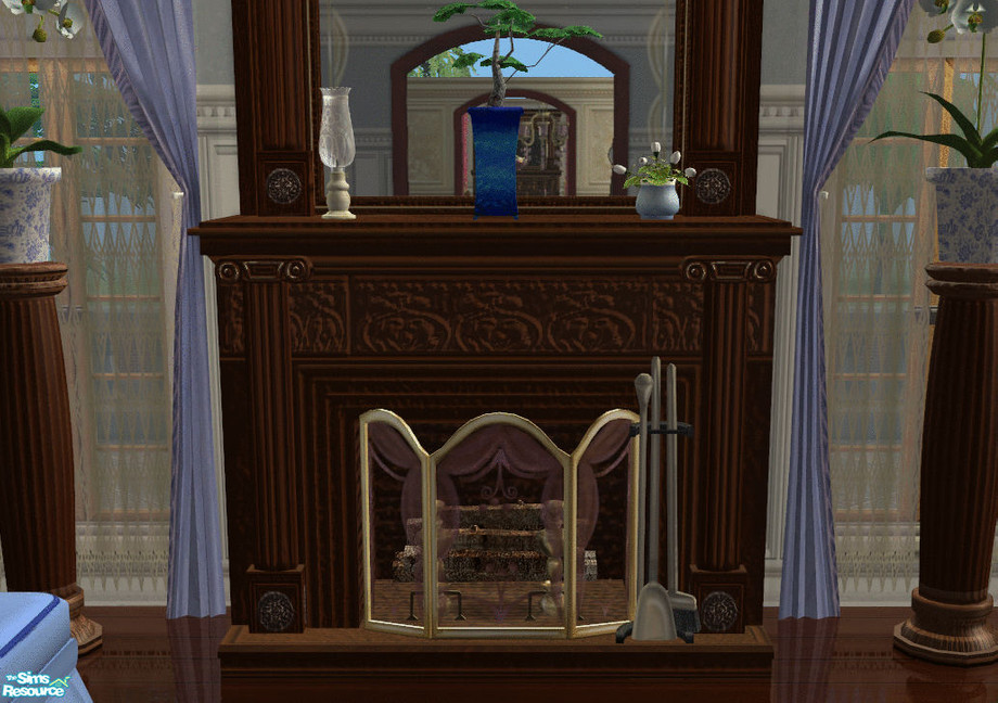 The Sims Resource | Mayfair Living Room Fireplace