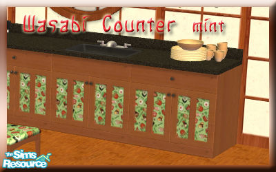 The Sims Resource | Wasabi Kitchen recolors - Wasabi Counter Mint