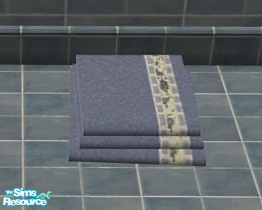 The Sims Resource - Colorful Bathroom Blue Folded Towels