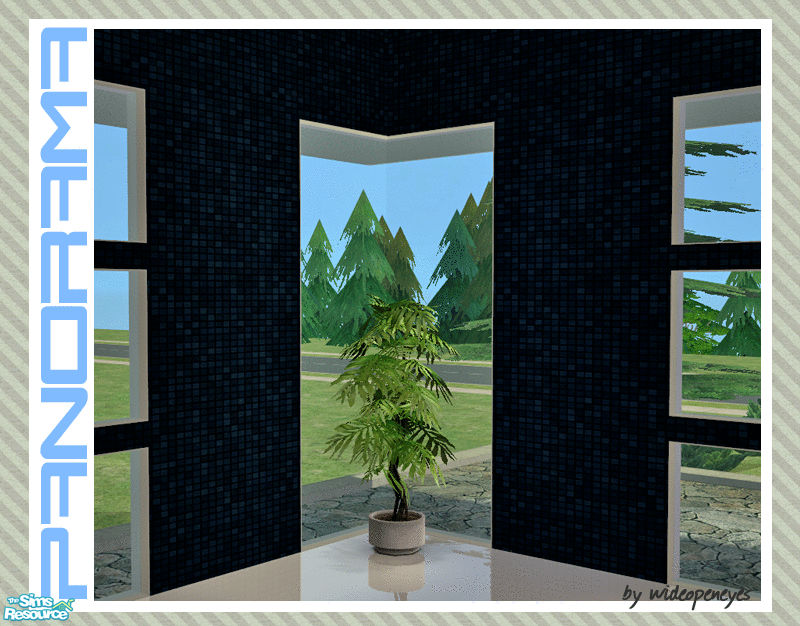 The Sims Resource | Panorama Corner Single Left Window