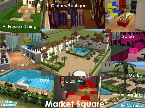 The Sims Resource | Market Square - Shopping in Style!