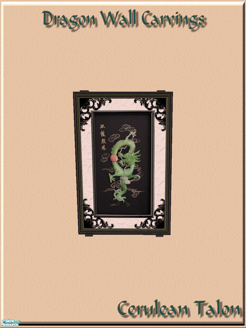 The Sims Resource - Dragon Carved Wall Decor - 4