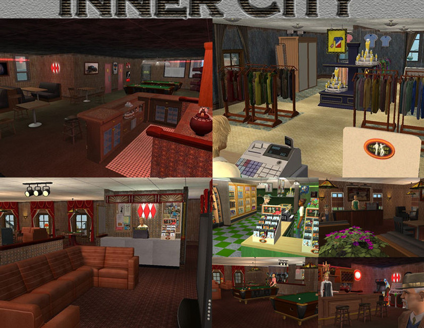 The Sims Resource - Inner City - Grocer, Shops, and Gambling Hall
