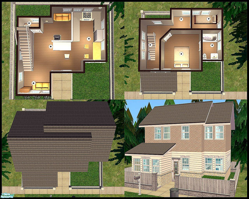 The Sims Resource | 20 House Lane - Cosy 1x1 Starter Home