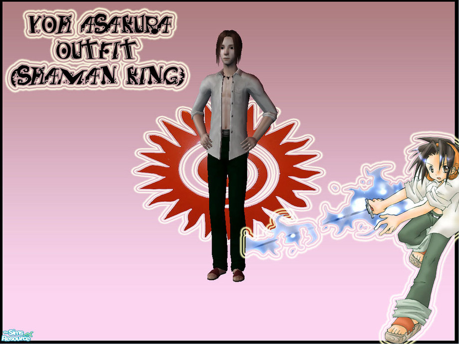The Sims Resource | Yoh Asakura Outfit (Shaman King)