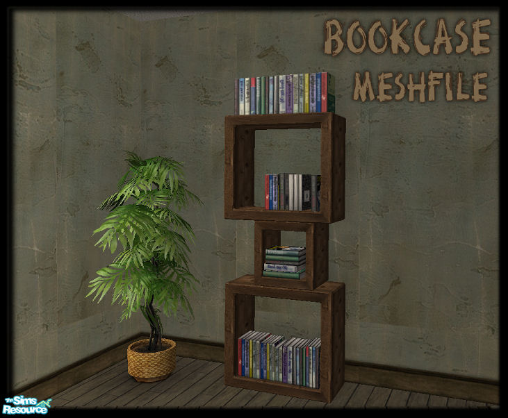 The Sims Resource - Old Wood Bookcase