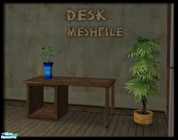 The Sims Resource - Old Wood Desk