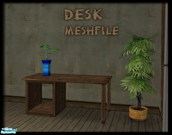 The Sims Resource - Old Wood Desk