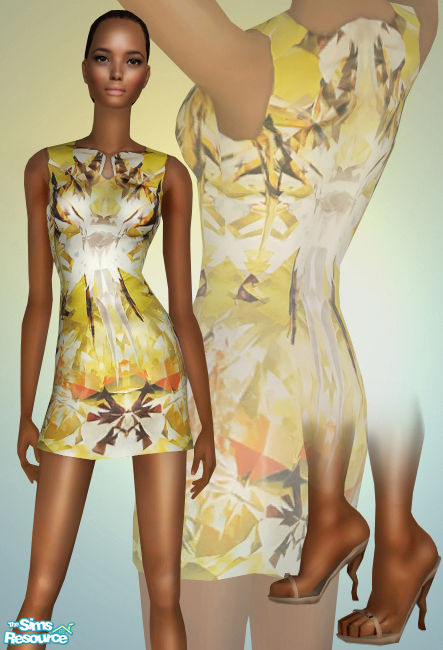 The Sims Resource - Spring Dresses - Inspired by Alexander McQueen - 4th